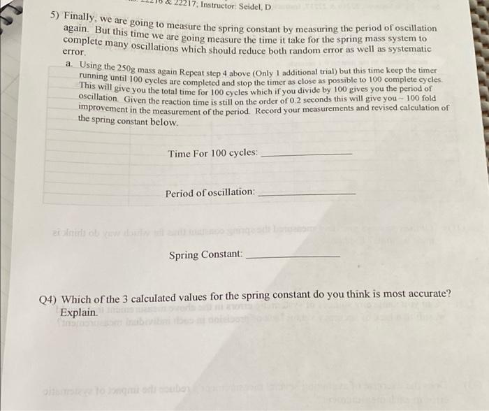 to start the timer. At the end of 1 cycle click the | Chegg.com