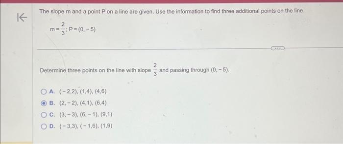 Solved The slope m and a point P on a line are given. Use | Chegg.com