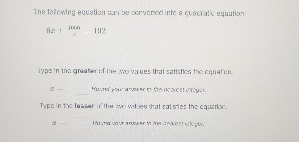Solved The following equation can be converted into a | Chegg.com