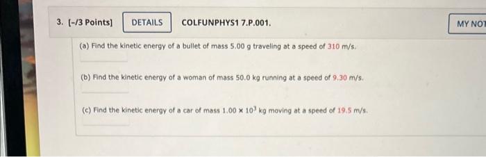 Solved (a) Find the kinetic energy of a bullet of mass 5.00 | Chegg.com