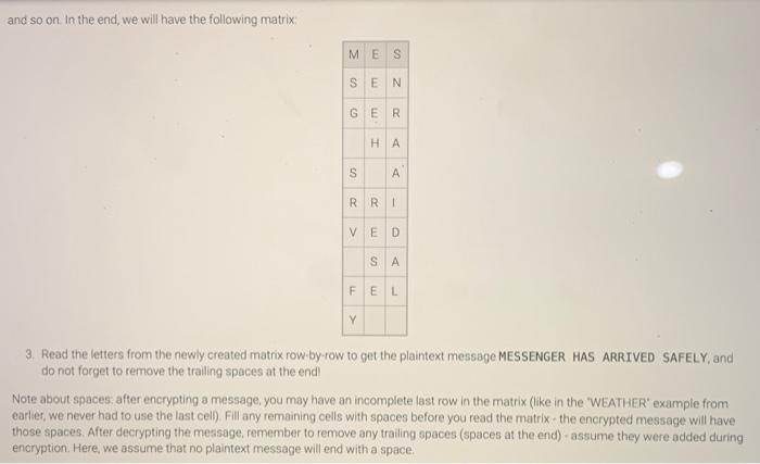 Solved Transposition cipher is the first cipher we will | Chegg.com