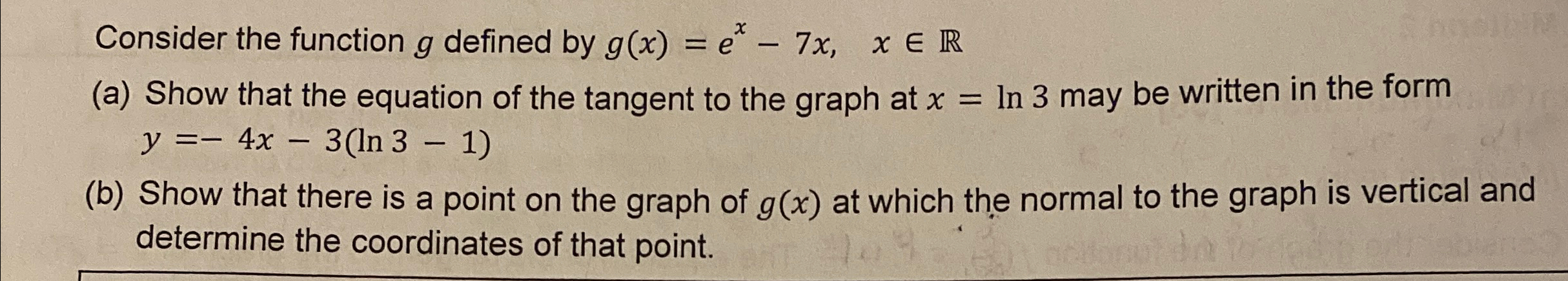 Solved Consider the function g ﻿defined by | Chegg.com