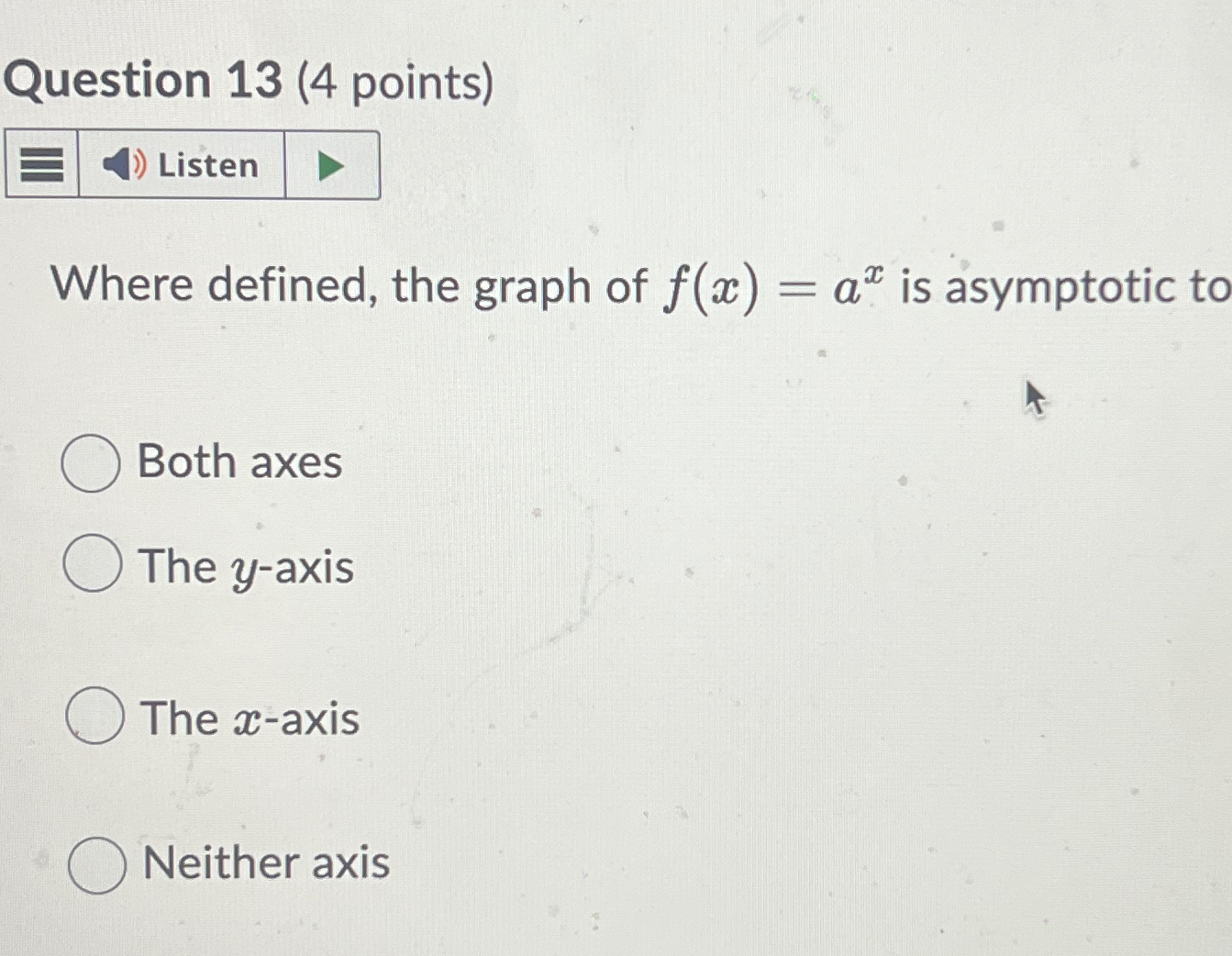Solved Question 13 (4 ﻿points)Where defined, the graph of | Chegg.com
