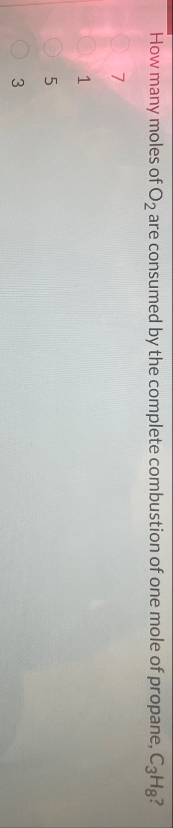 Solved How many moles of O2 ﻿are consumed by the complete | Chegg.com