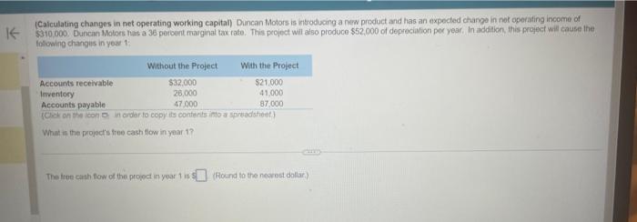 Solved (Calculating changes in net operating working | Chegg.com