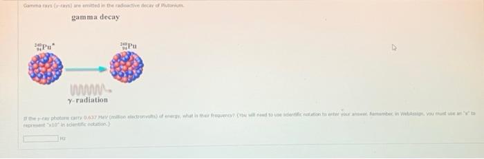 Solved Gamma rays (y-rays) are emitted in the radioactive | Chegg.com