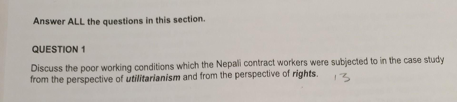 Answer ALL the questions in this section. QUESTION 1 | Chegg.com
