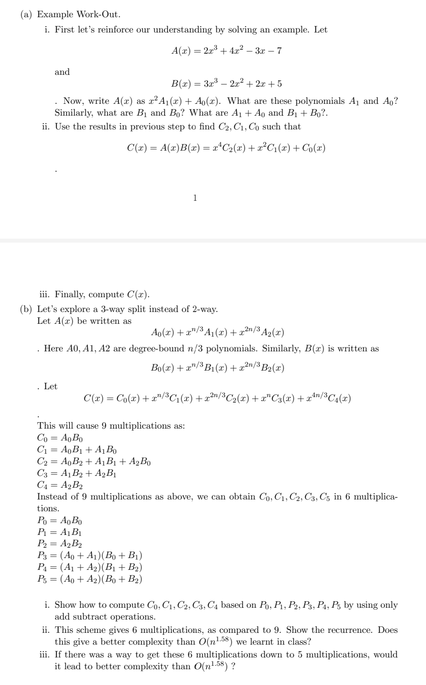 Solved (a) ﻿Example Work-Out.i. ﻿First let's reinforce our | Chegg.com
