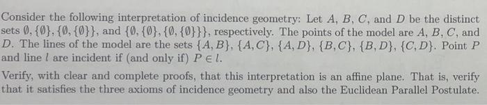 Solved Consider the following interpretation of incidence | Chegg.com