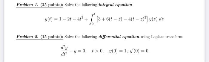 Solved Problem 1. (25 points): Solve the following integral | Chegg.com