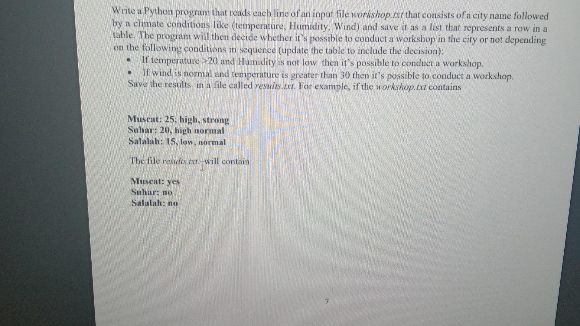 Solved Write a Python program that reads each line of an | Chegg.com