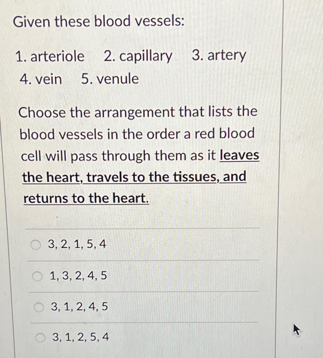 Solved Given these blood | Chegg.com