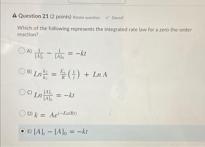Solved A Question 21 (2 points) Retake question Saved Which | Chegg.com Solved A Question 21 (2 points) Retake question Saved Which | Chegg.com