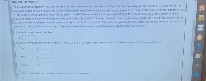 Solved The president of the compony you work for has asked | Chegg.com