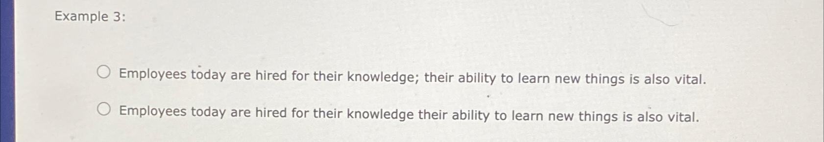 Solved Example 3:Choose the correct sentence structure in | Chegg.com