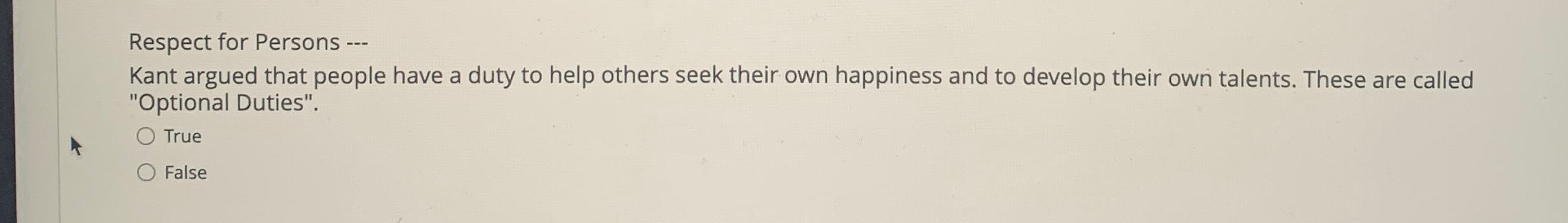 Respect for Persons q,Kant argued that people have a | Chegg.com