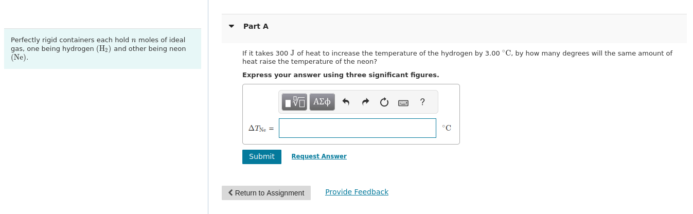Solved Part APerfectly rigid containers each hold n ﻿moles | Chegg.com