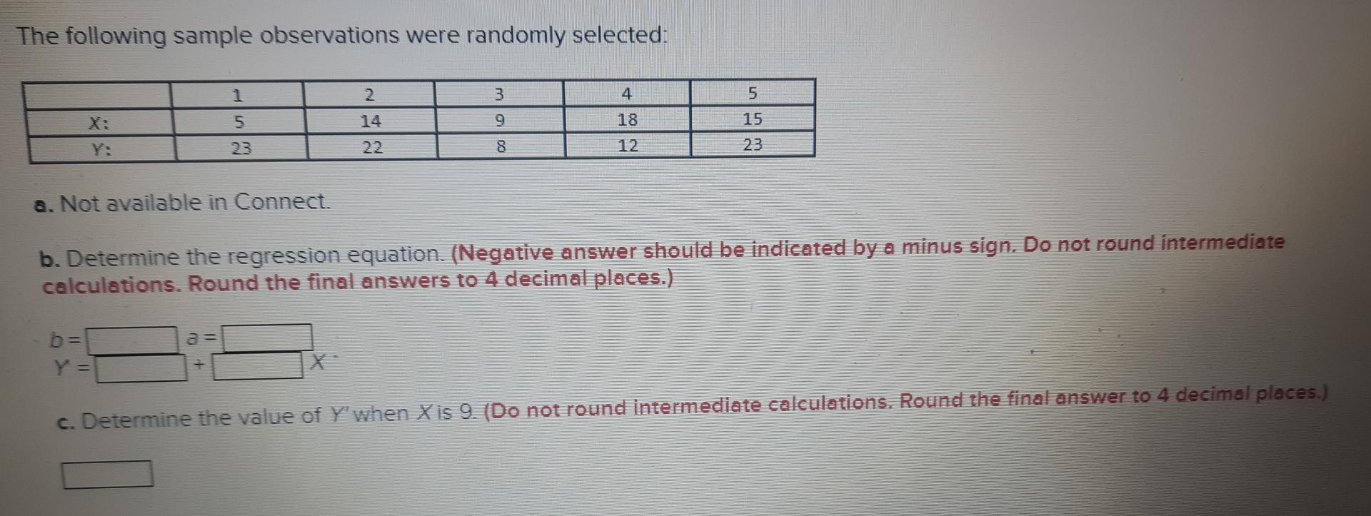Solved The following sample observations were randomly | Chegg.com
