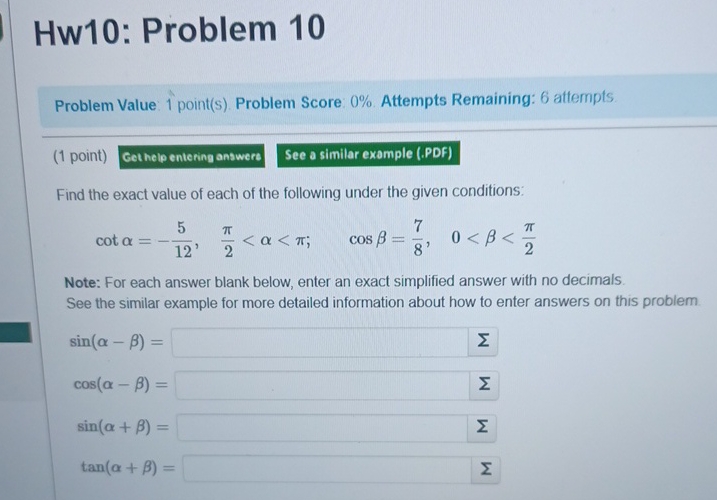 Solved Hw10 Problem 10problem Value 1 points problem 9465