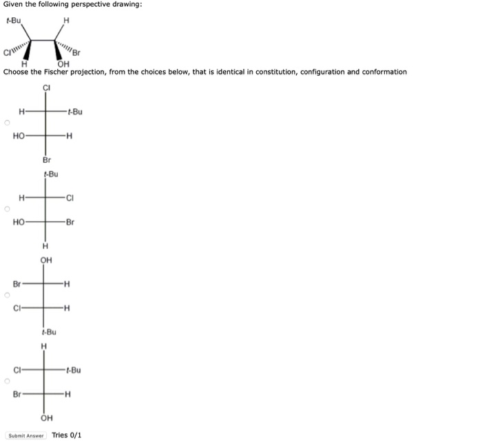 Solved Given the following Fischer projection: сн. Н- -Br | Chegg.com