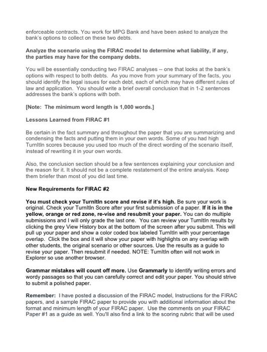 FIRAC Paper 2 MPG Bank v. SolElectric and Alley | Chegg.com