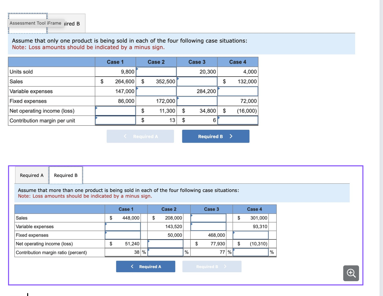 Solved Fill in the missing amounts in each of the eight case | Chegg.com