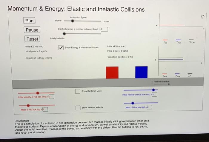 Solved This simulation shows a very simple case of explosion | Chegg.com