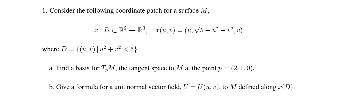 Solved by an EXPERT Consider the following coordinate patch for a surface | Chegg.com