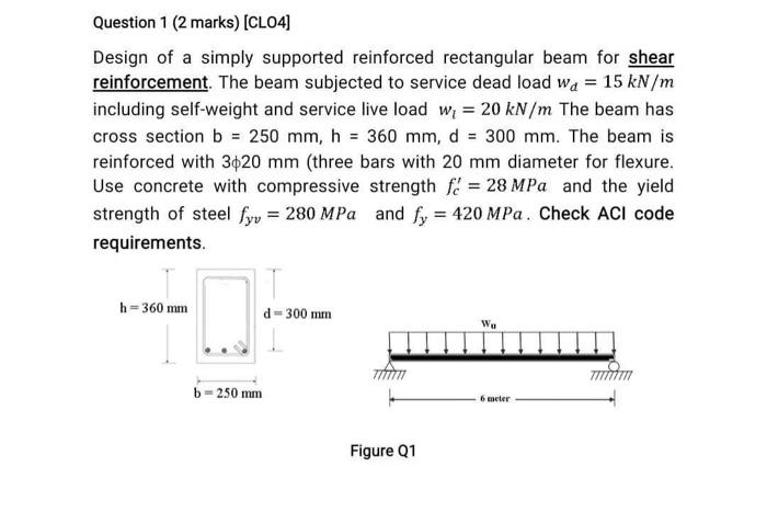Solved Question 1 (2 marks) [CL04] Design of a simply | Chegg.com