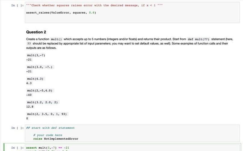 Solved Create the function squares () which, for an input | Chegg.com