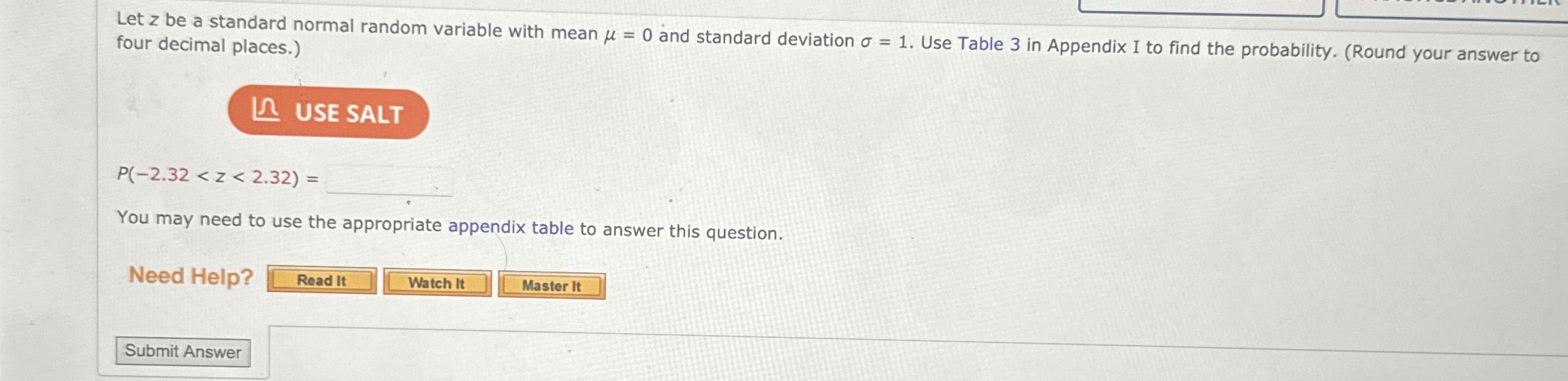 Let z ﻿be a standard normal random variable with mean | Chegg.com