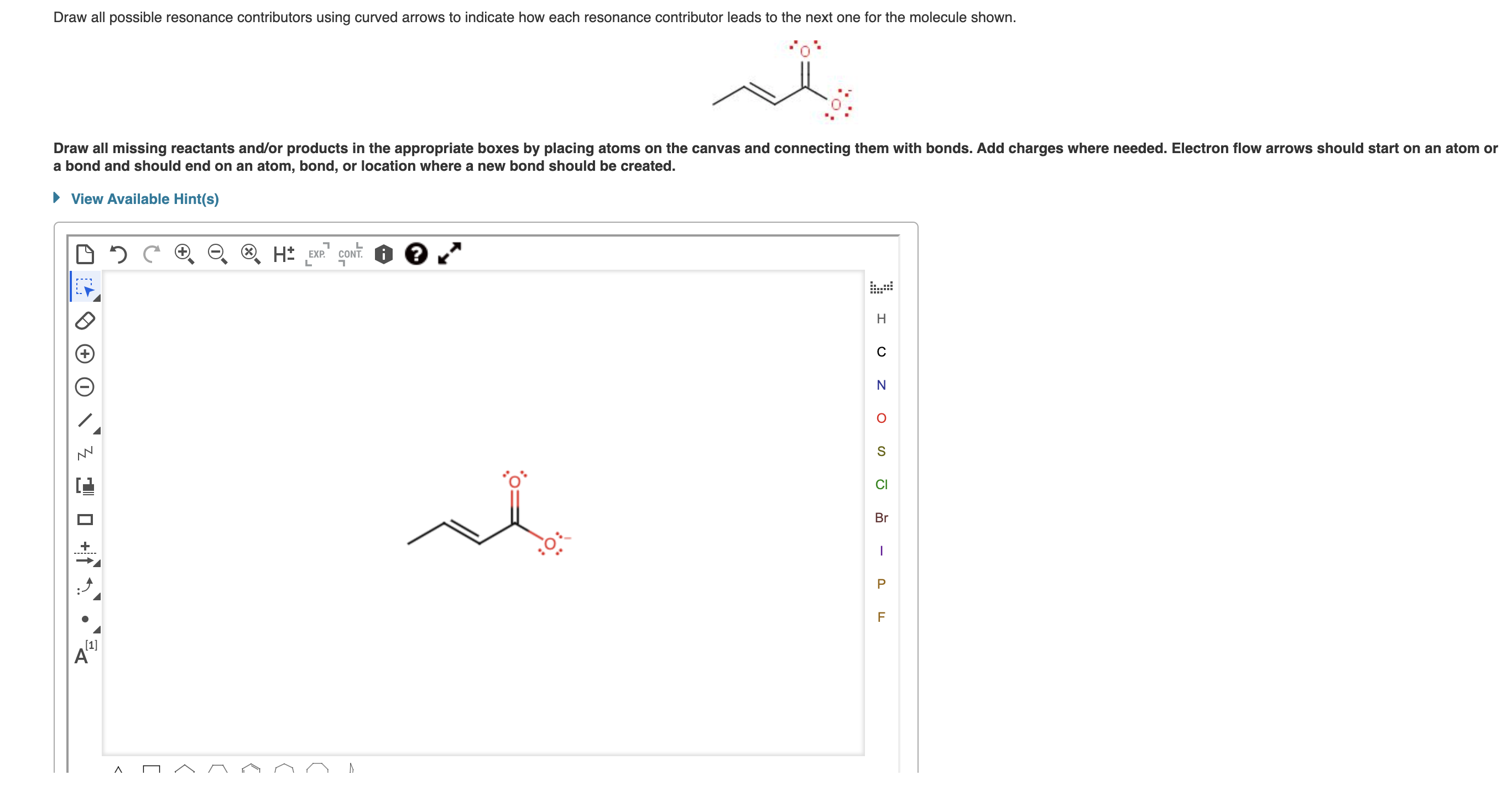 Solved Draw all possible resonance contributors using curved | Chegg.com