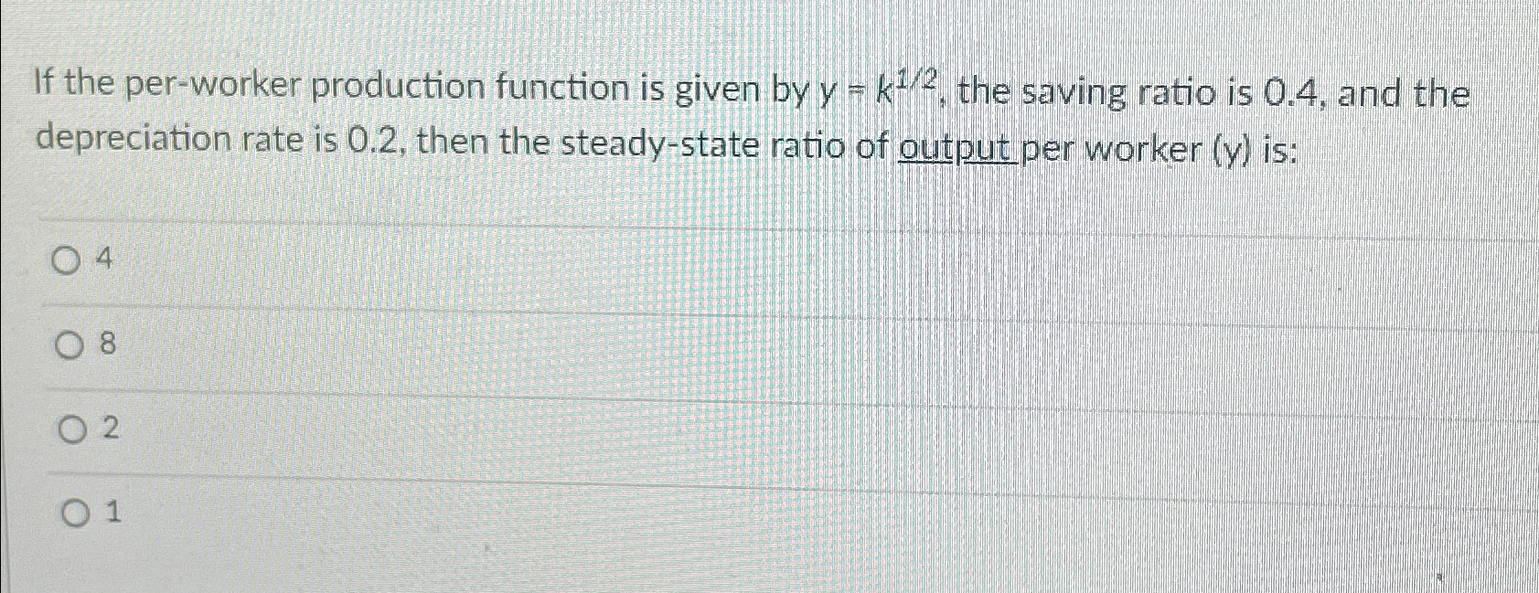 Solved If the per-worker production function is given by | Chegg.com