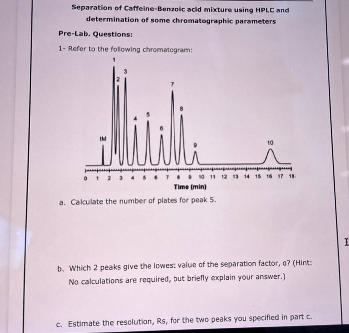 Solved Separation of Caffeine-Benzoic acid mixture using | Chegg.com