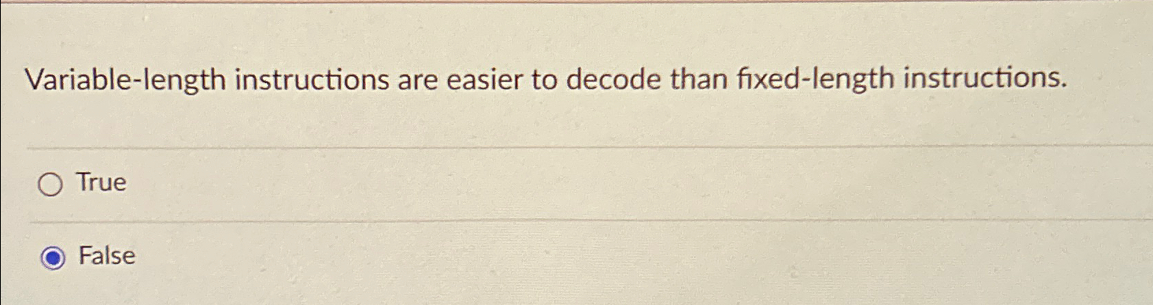 Solved Variable Length Instructions Are Easier To Decode