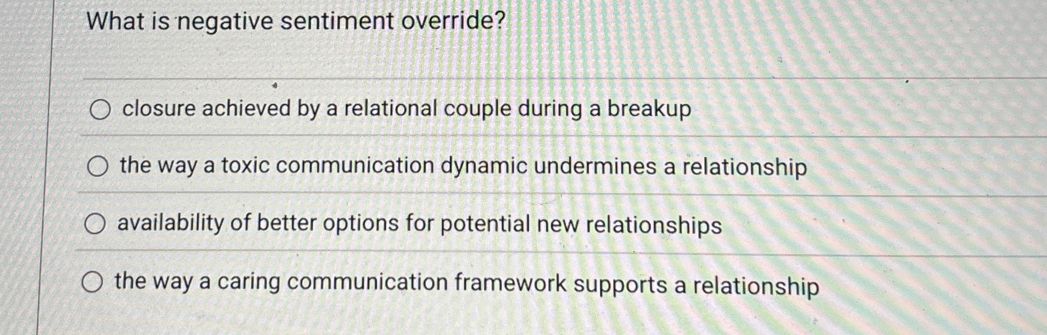 Solved What is negative sentiment override?closure achieved | Chegg.com