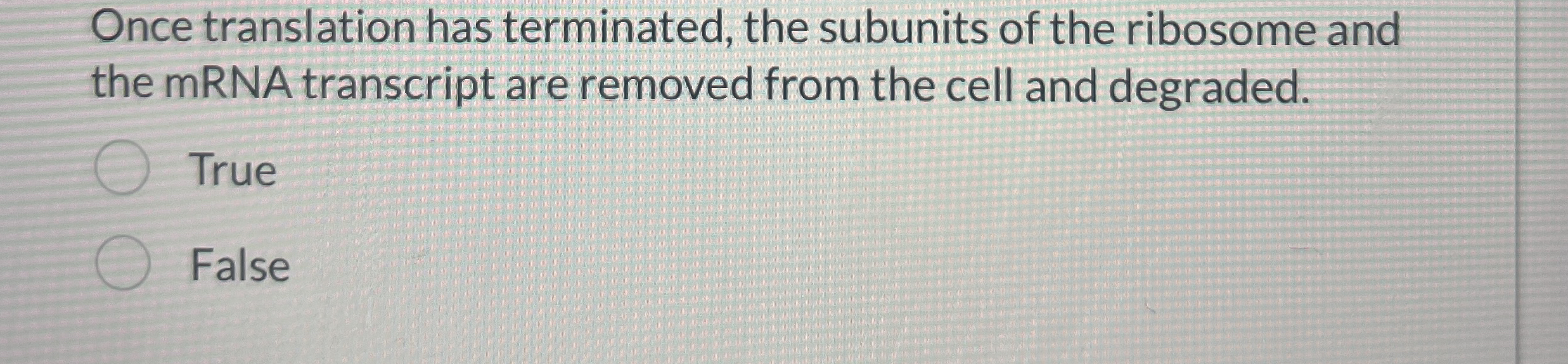 High Quality SOLUTION Once translation has terminated, the subunits of the | Chegg.com