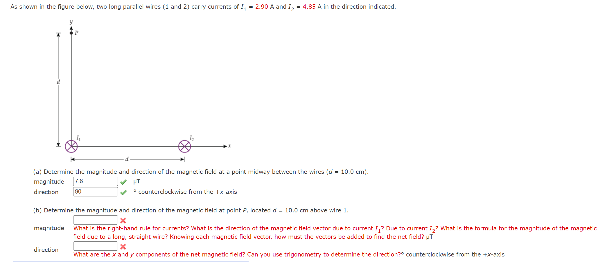 Solved As ﻿shown in ﻿the figure below, two long parallel | Chegg.com