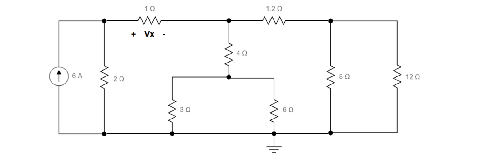 Solved by an EXPERT En el circuito que se muestra determine el voltaje Vx | Chegg.com