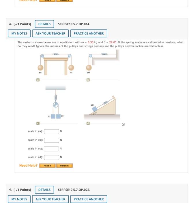Solved The systems shown below are in equilibrium with | Chegg.com