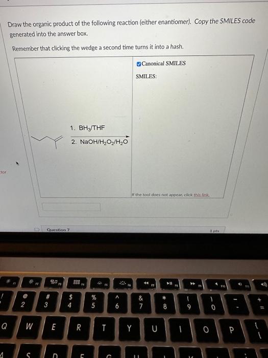 Solved Draw the organic product of the following reaction | Chegg.com