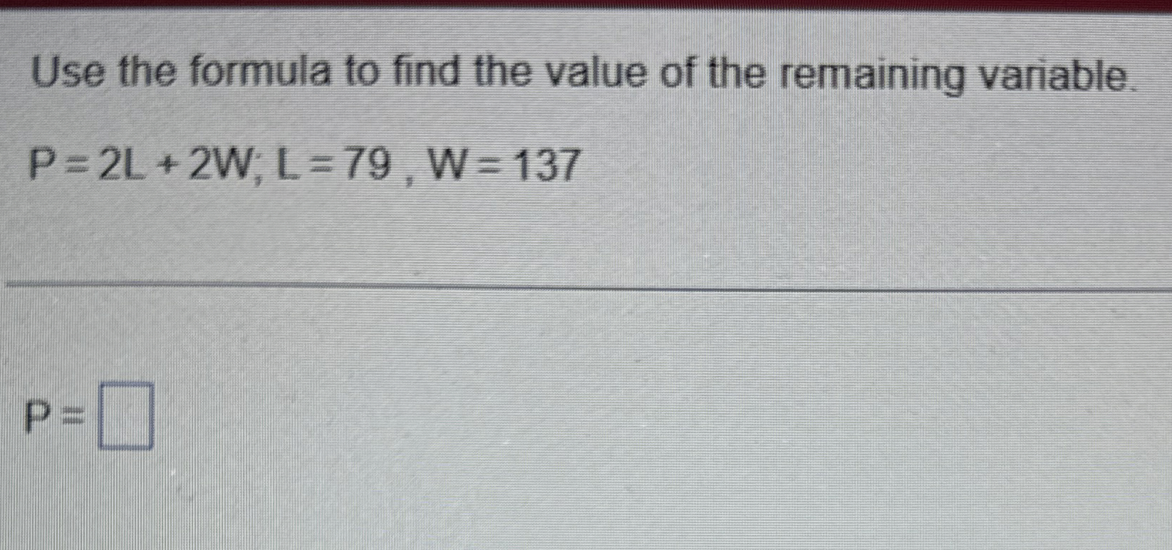 Solved Use the formula to find the value of the remaining | Chegg.com