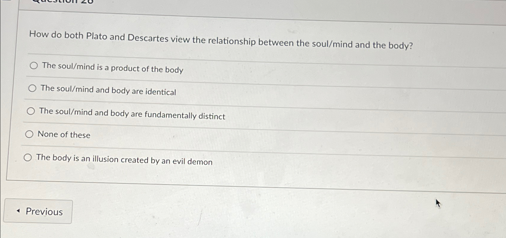 Solved How do both Plato and Descartes view the relationship | Chegg.com