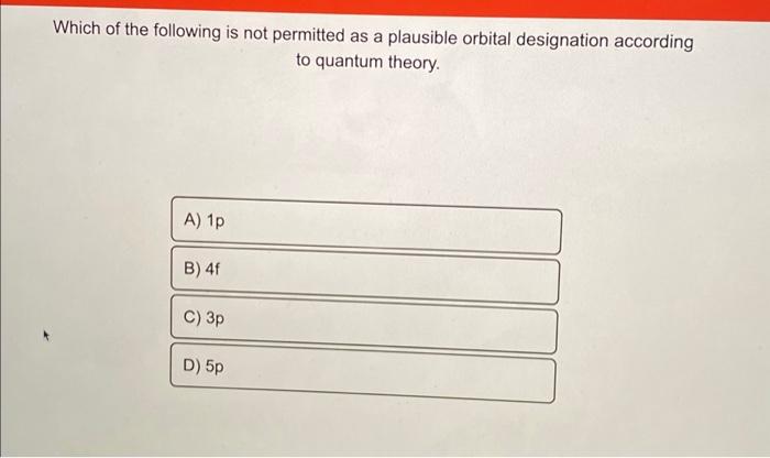 Identify the orbital shown below: Which of the | Chegg.com