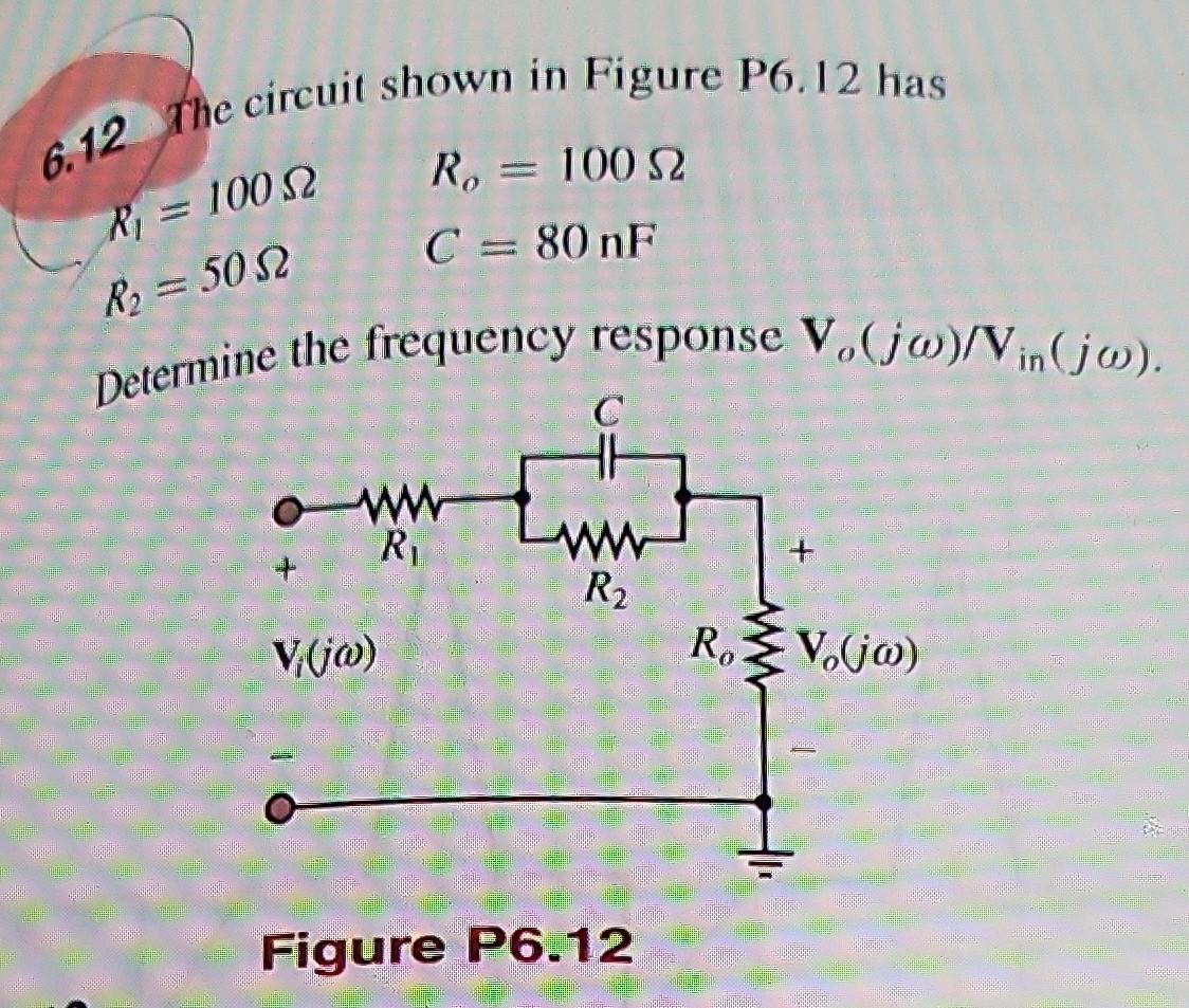 6. 12 the circuit shown in Figure P6. 12 has | Chegg.com