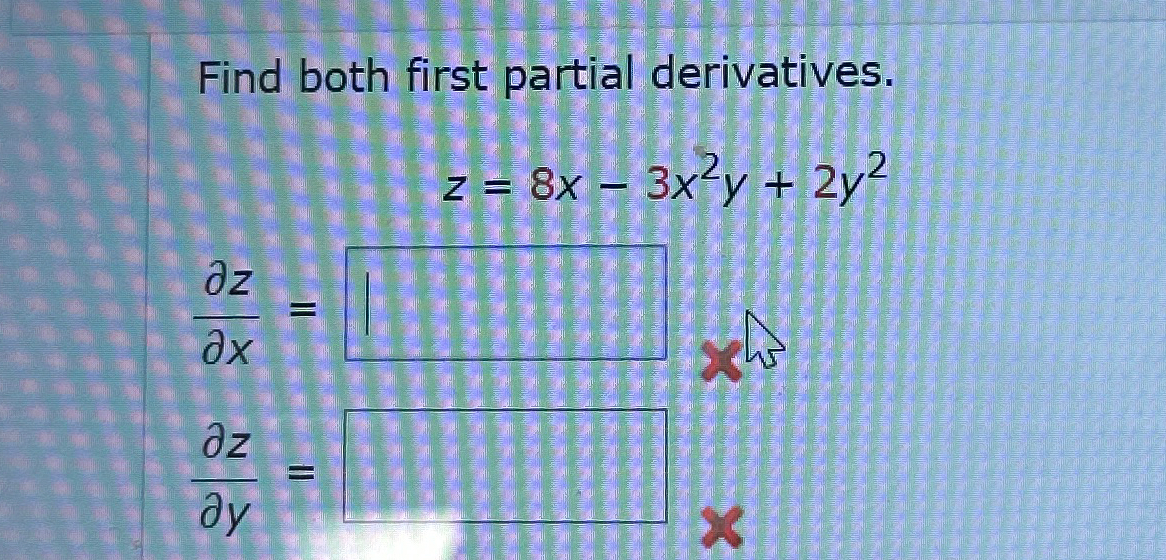 Solved Find both first partial | Chegg.com
