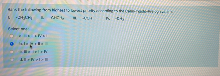 Solved Rank the following from highest to lowest priority | Chegg.com