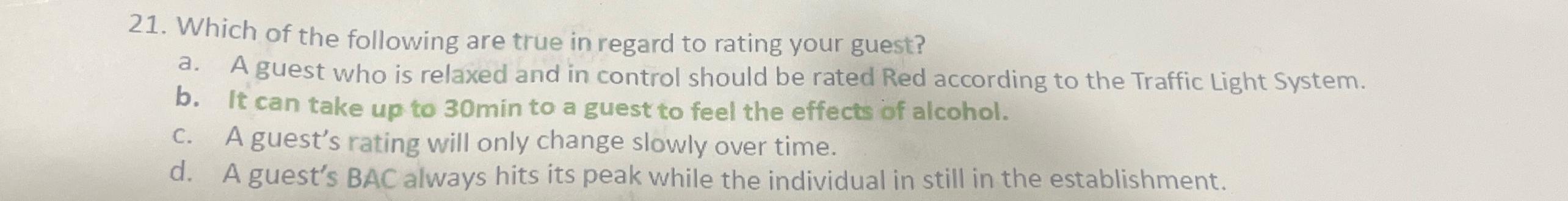 Solved Which of the following are true in regard to rating | Chegg.com
