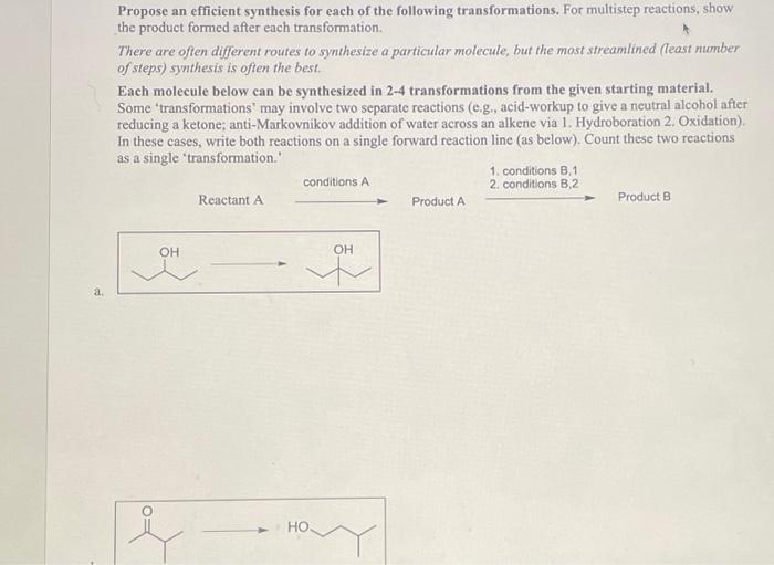 Solved Propose an efficient synthesis for each of the | Chegg.com
