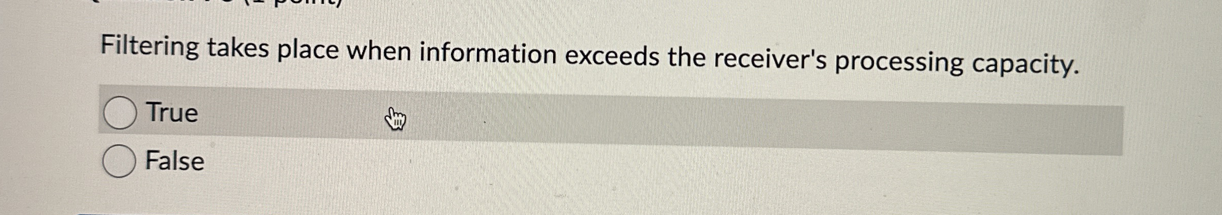 Solved Filtering takes place when information exceeds the | Chegg.com